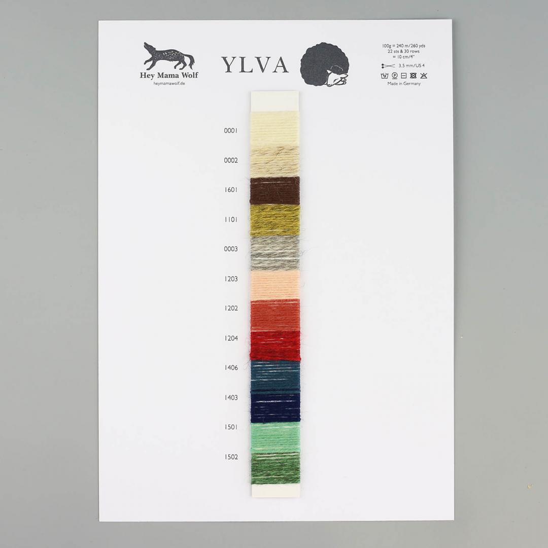 Hey Mama Wolf color charts – Selected Yarns